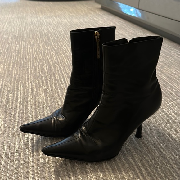 Michel Perry | Shoes | Michel Perry Black Pointy Toe Stiletto Boot ...